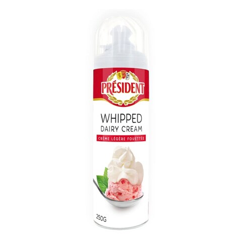 Buy President Light Whipped Cream 20% Fat 250GR Online | Carrefour Lebanon