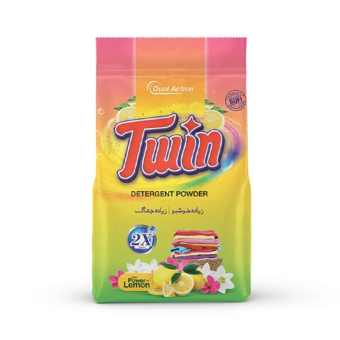 Buy Twin Detergent Powder With Power Of Lemon 500 gr Online | Carrefour ...