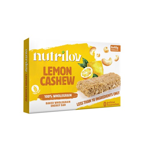 Buy Nutri Lov Granola Bars Lemon Cashew 6 x 45 gr Granola Bars Online ...