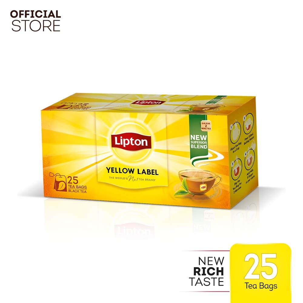 Buy Lipton Yellow Label Tea Bags 50 gr 25 pcs Online | Carrefour Pakistan