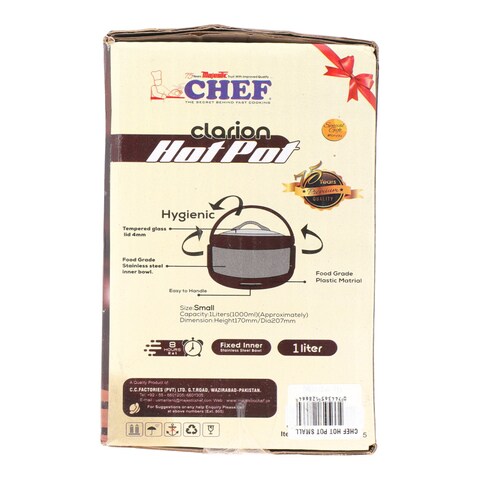 Buy Majestic Chef Clarion Hot Pot 1 Liter Online | Carrefour Pakistan