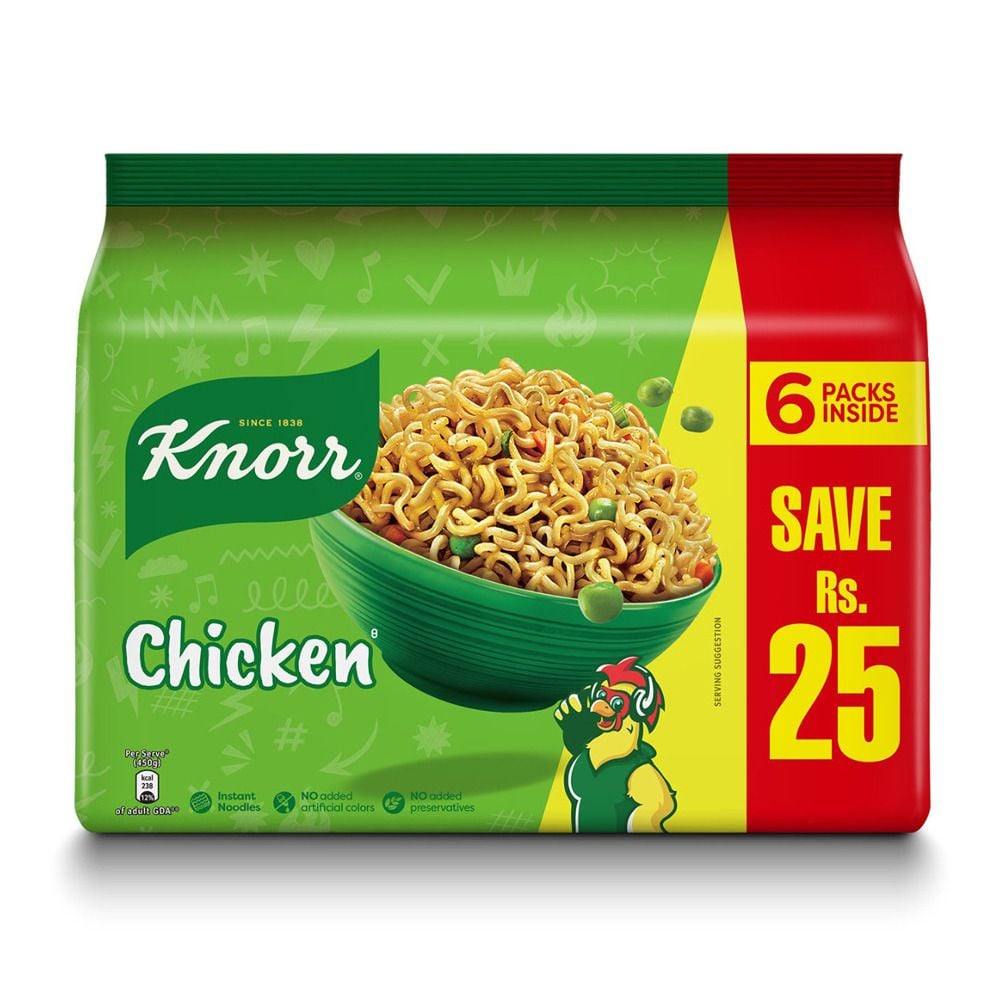 Buy Knorr Noodles Chicken Family (Pack of 6) Online | Carrefour Pakistan