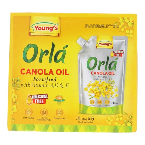 Buy Young's Orla Canola Oil Stand Up Pouches 5 x 1 Litre Online ...