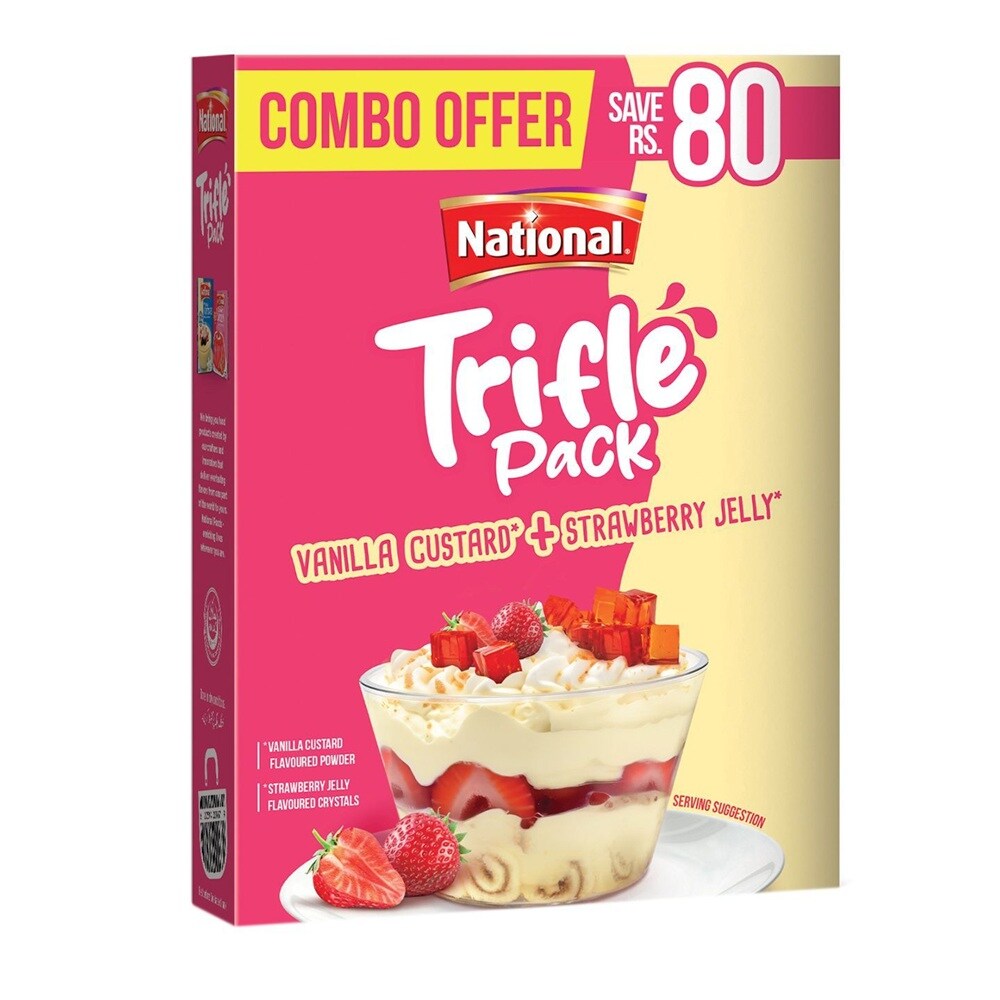 Buy National Trifle Pack Vanilla Custard + Strawberry Jelly Online ...
