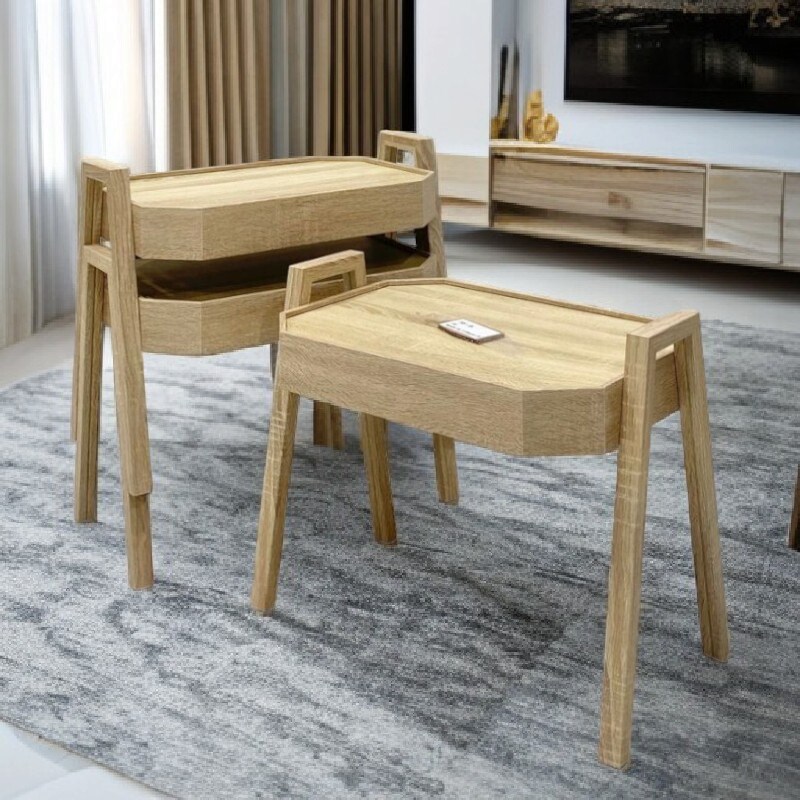 Buy 3-piece serving table set Online | Carrefour KSA