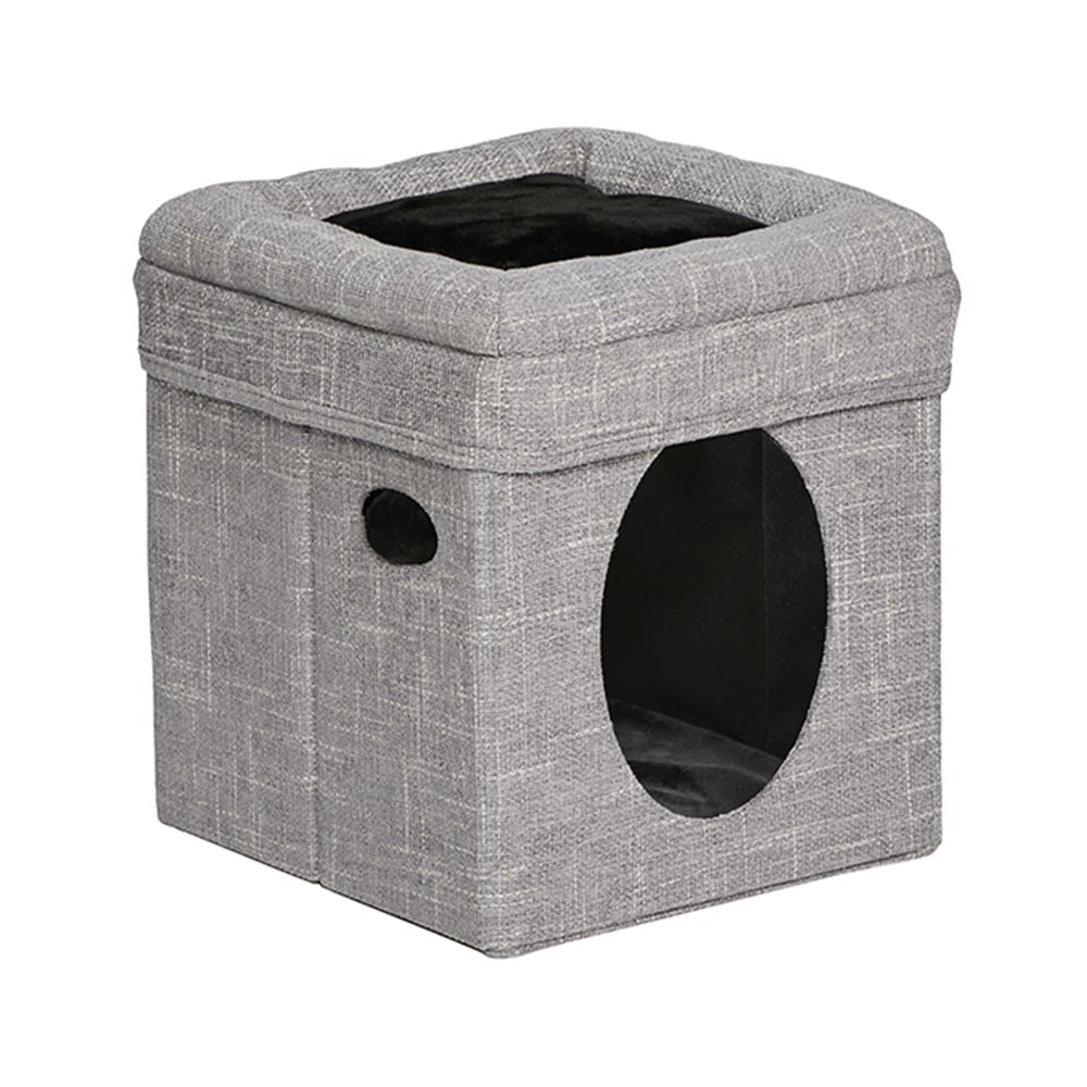 Buy Midwest Curious Cat Cube Silver Mesh Cat House Online | Carrefour KSA