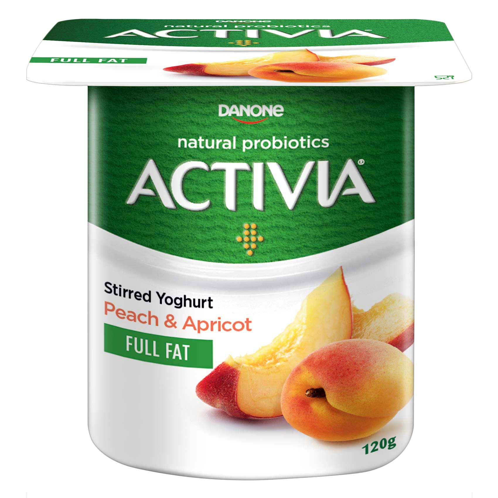 Buy Activia Yoghurt Peach & Apricot 120g Online | Carrefour KSA