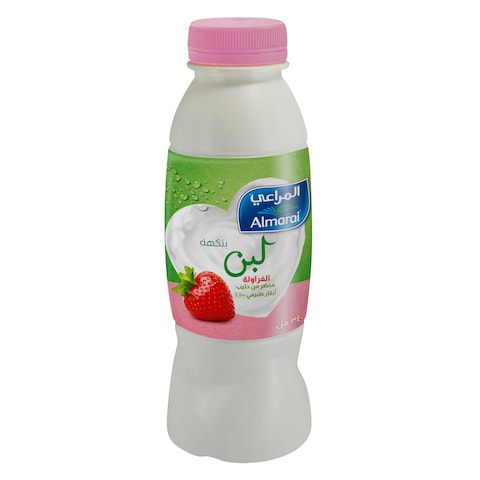 Buy Almarai Flavored Laban Strawberry 340ml Online | Carrefour KSA