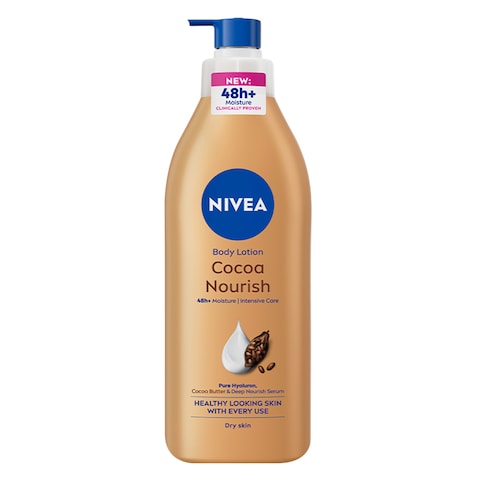 Buy NIVEA Body Lotion Moisturizer for Dry Skin, 48h Moisture Care, Cocoa Butter Vitamin E, 400ml ...