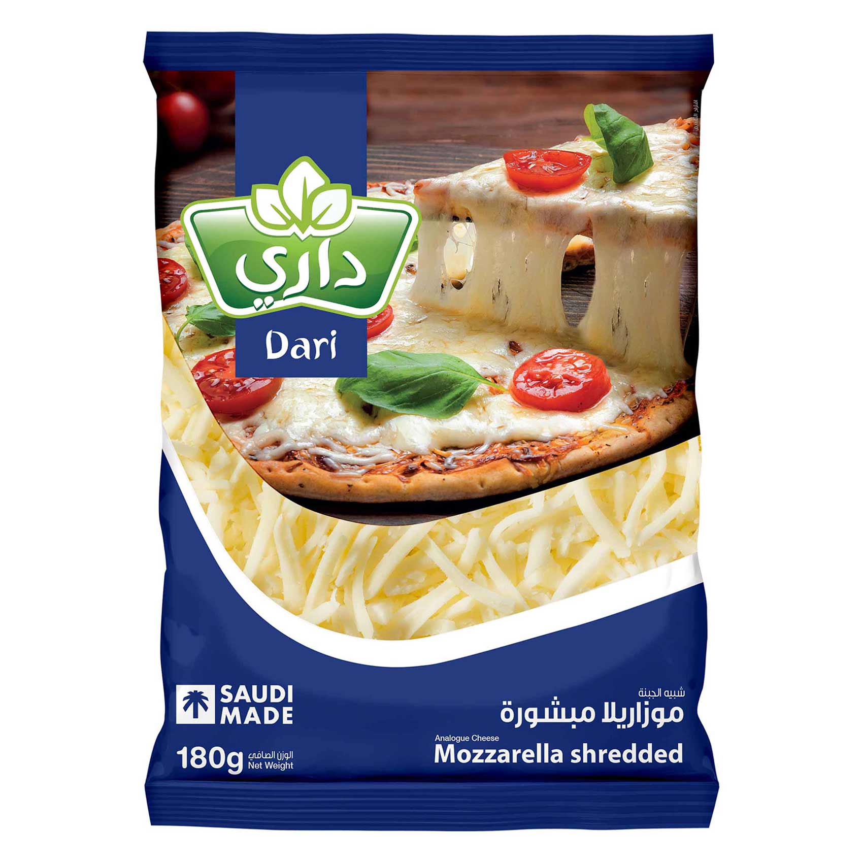 Buy Dari - Pasteurized Analogue Shredded Mozzarella Cheese 180g Online ...