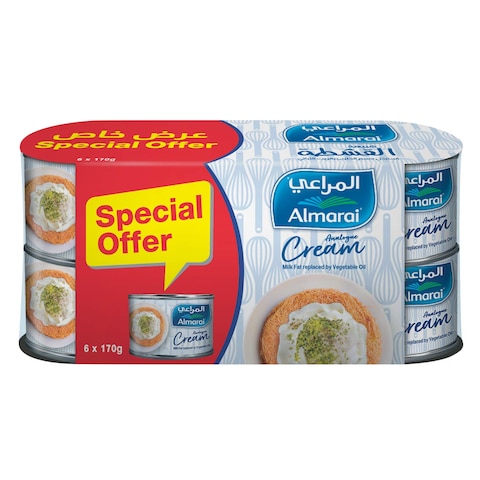Buy Almarai Full Fat Cream (Analogue) 170g X 6 Online | Carrefour KSA
