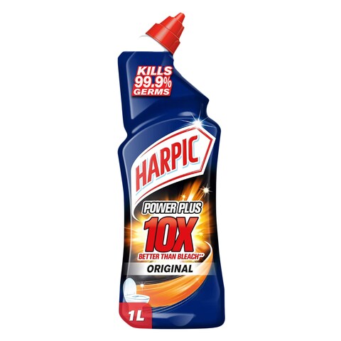 Buy Harpic Original 10X Power Plus Toilet Cleaner Liquid 1L Online | Carrefour KSA
