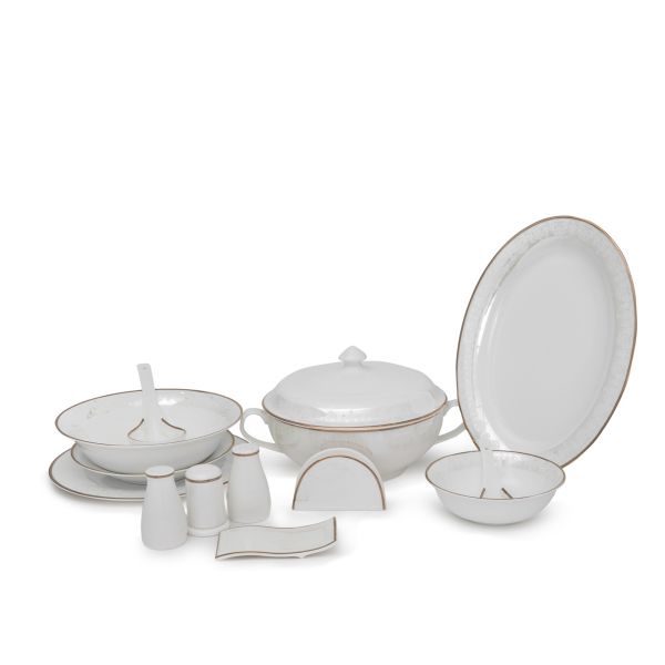 Buy Saif Gallery Porcelain Dinner Set with Floral Pattern, 86 Pieces ...