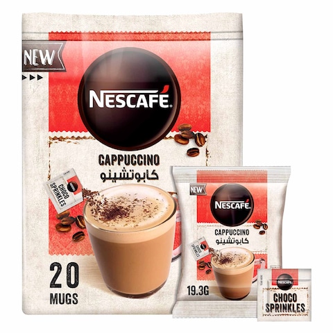 Buy Nescafe Cappuccino Foamy Coffee Mix Choco Sprinkles 19.3g Pack of ...