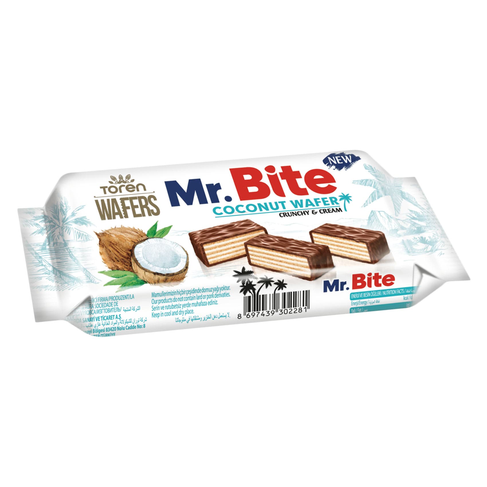 Buy Mr. Bite Crunchy And Cream Coconut Wafer 38g Online | Carrefour KSA