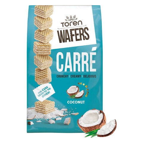 Buy Toren Carre Crunchy Creamy Coconut Cubic Wafer 125g Online ...