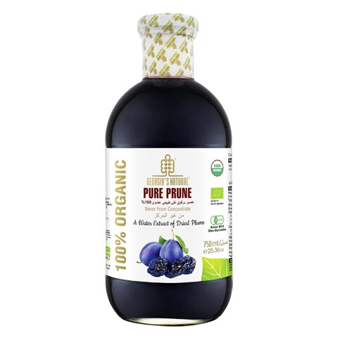 Buy Georgia’s Natural Organic Pure Prune Juice 750ml Online | Carrefour KSA