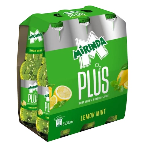 Buy Mirinda Plus Lemon Mint Soda With a Punch Of Juice 300ml x6 Online ...