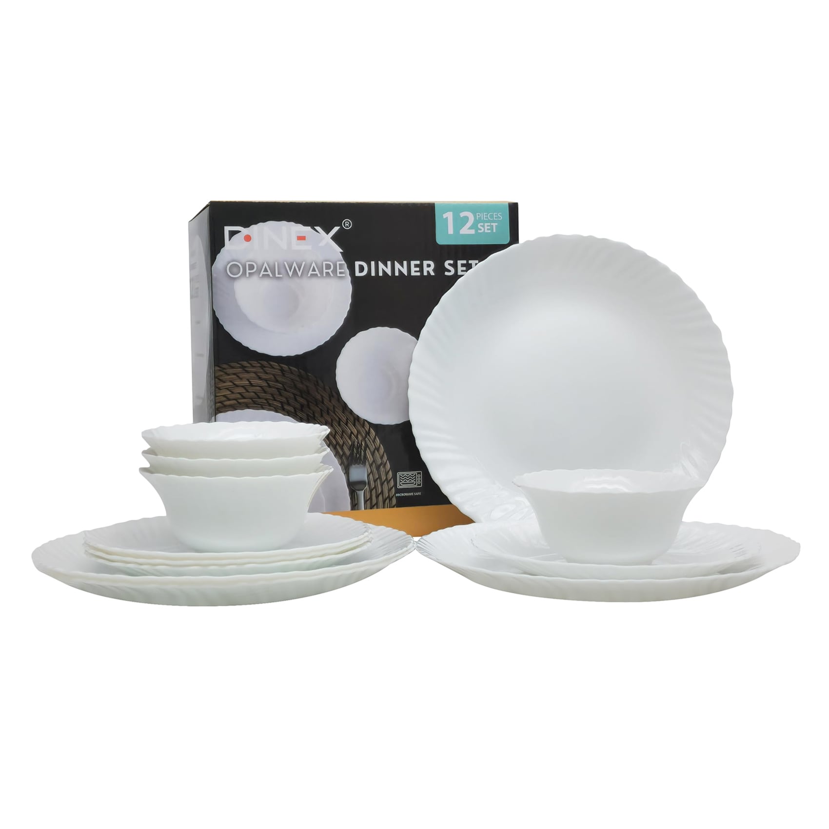 Buy Dinex Opal Dinner Set 12 Pieces Online | Carrefour KSA