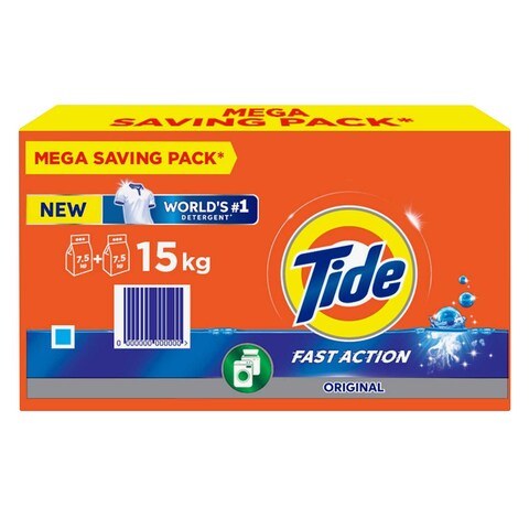 Buy TIDE - Automatic Original 15KG Mega Box Online | Carrefour KSA