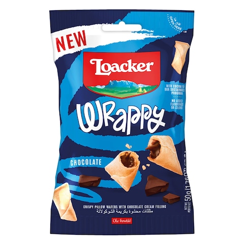 Buy Loacker Wrappy - Crispy Pillow Wafers with Chocolate Cream Filling ...