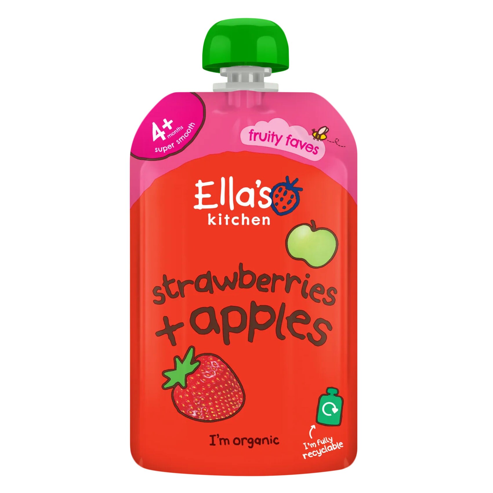 Buy Ella's Kitchen Strawberries & Apples Baby Puree 120g Online ...