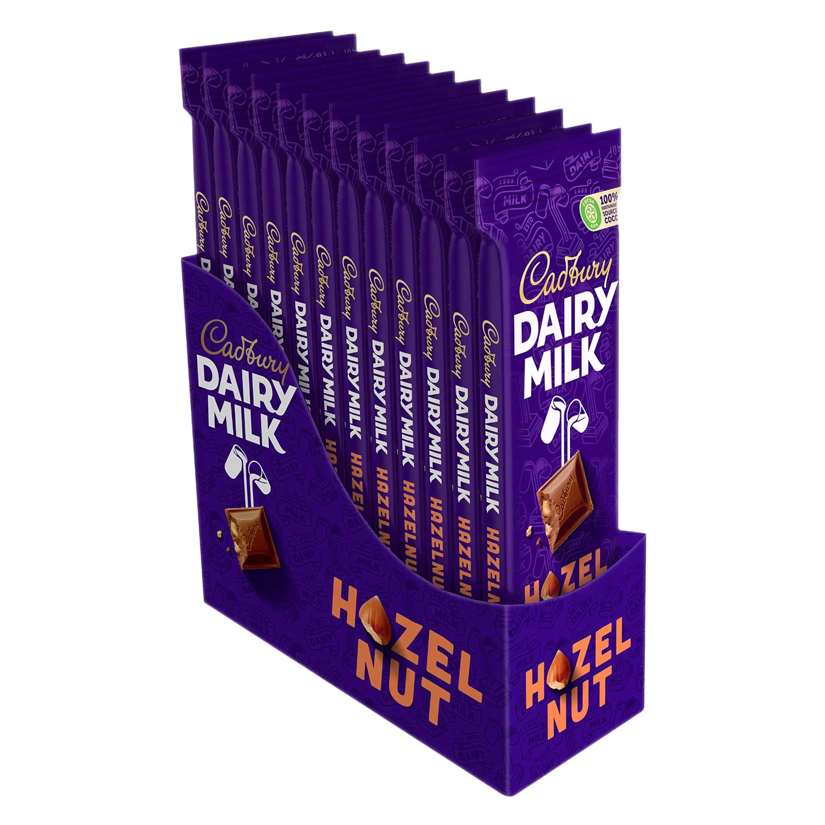 Buy Cadbury Dairy Milk Hazelnut 85g x12 Online | Carrefour KSA