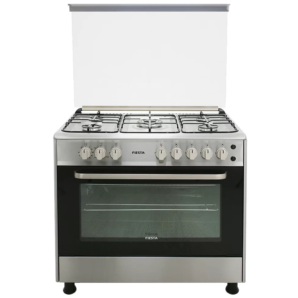 Buy Fiesta Free Standing 5 Gas Burners 90x60 Cm, Cast Iron Pan, Auto ...