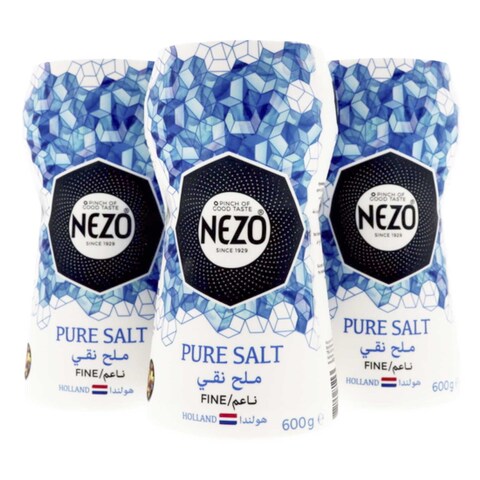 Nezo Fine Pure Salt, 600g Pack of 3 price in UAE | Carrefour UAE ...