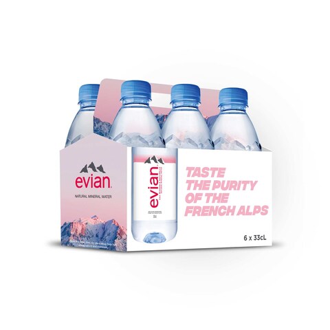 evian Natural Mineral Water 330ml Pack of 6 price in UAE | Carrefour UAE | supermarket kanbkam