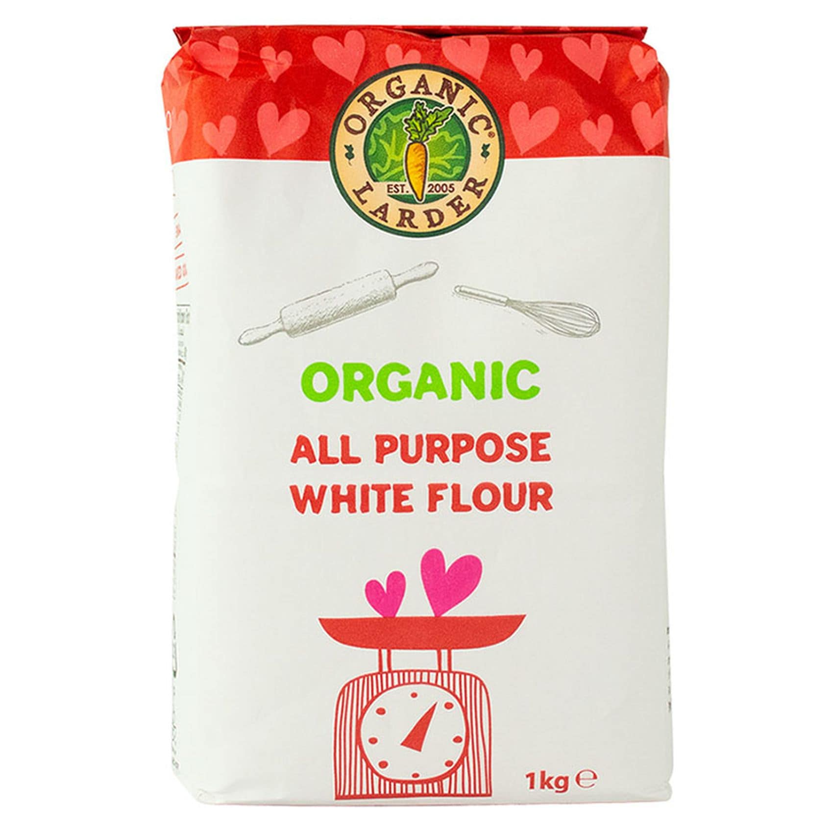 Buy Organic Larder All Purpose White Flour, 1kg Online | Carrefour UAE