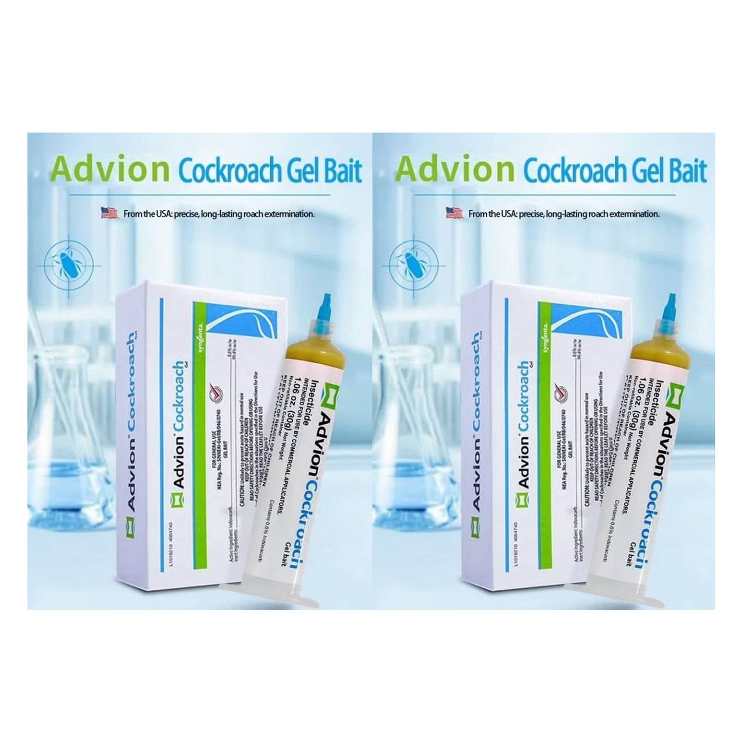 Buy Pack Of 2 Syngenta Advion Cockroach Roach Insecticide Bait Gel 30G ...