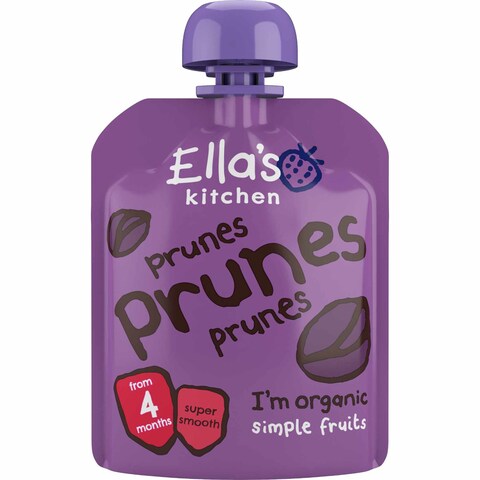 Ellas Kitchen Organic Super Smooth Prunes Puree, 4+ Months Baby Food ...