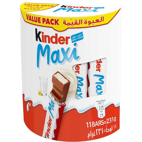 Kinder Maxi Chocolate Bar Multi Pack 11 Bars 231g price in UAE ...
