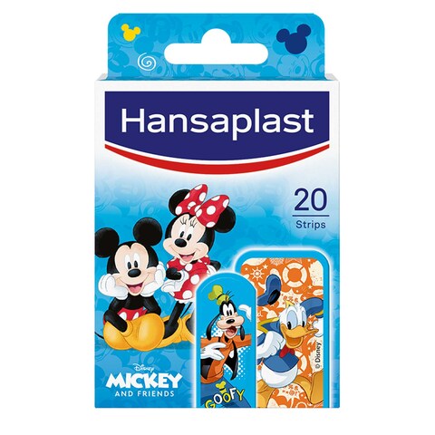 Hansaplast Disney Mickey Plasters, Kids, Water-resistant, 20 Strips ...