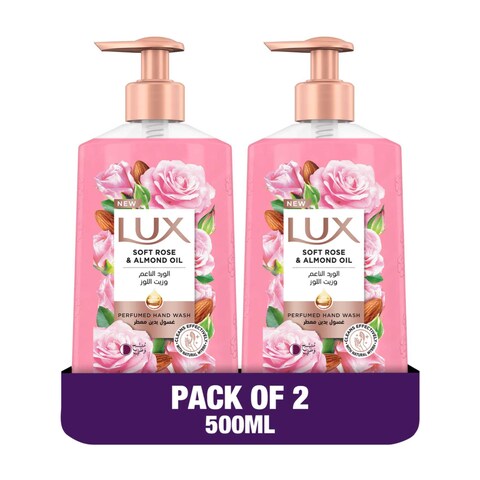 Lux Perfumed Liquid Hand Wash Soft Rose 500ml Pack of 2 price in UAE ...