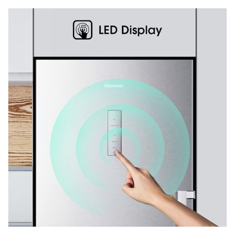 تسوق هايسنس ثلاجة ذات باب واحد ومجمد عمودي FV356N4ASU من الفولاذ ...