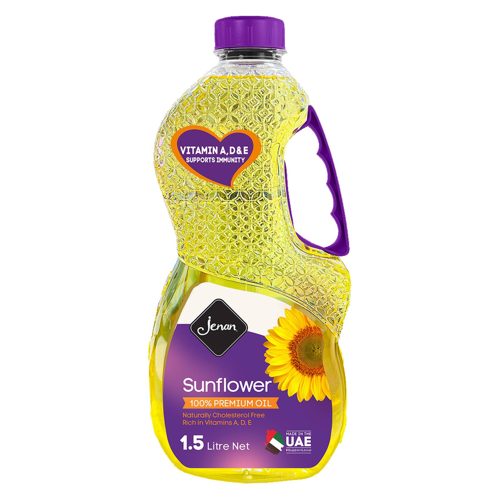 Buy Jenan Sunflower Oil, 1.5L Online | Carrefour UAE