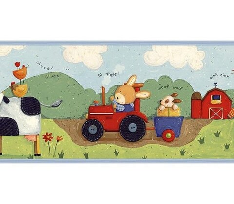 Farm Animals Wallpaper Border Farm Animal Border