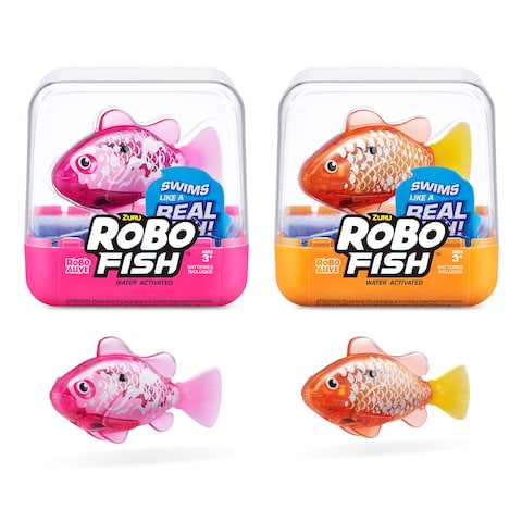 Buy Robo Alive Robo Fish Robotic Swimming Fish (Pink + Golden) by ZURU ...