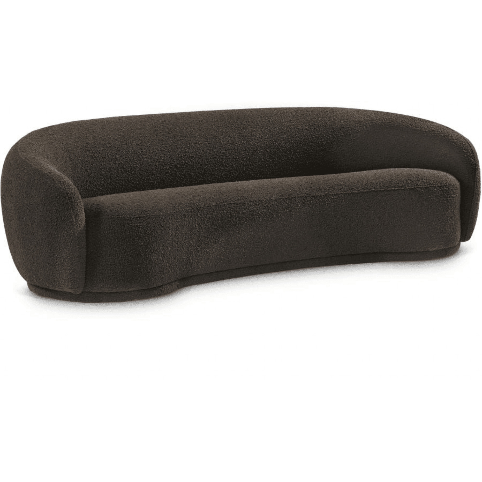 Buy Snug Rounded Back Rich Brown Modern Boucle Sofa Online | Carrefour UAE