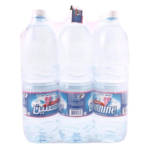 Sannine Natural Mineral Water 1.5L Pack of 6 price in UAE | Carrefour ...