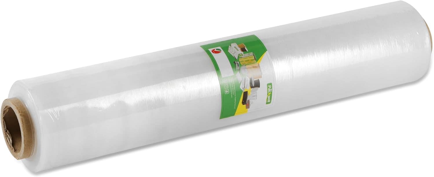 Buy Packwell Stretch Film Wrap 1.5 Kg 1 Roll Heavy Duty Plastic Shrink ...