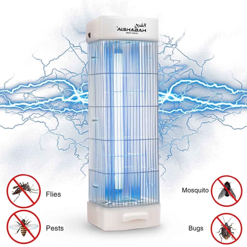 Buy ALSHABAH 15W Electric Flying Insects Killer with Blue Light - White ...