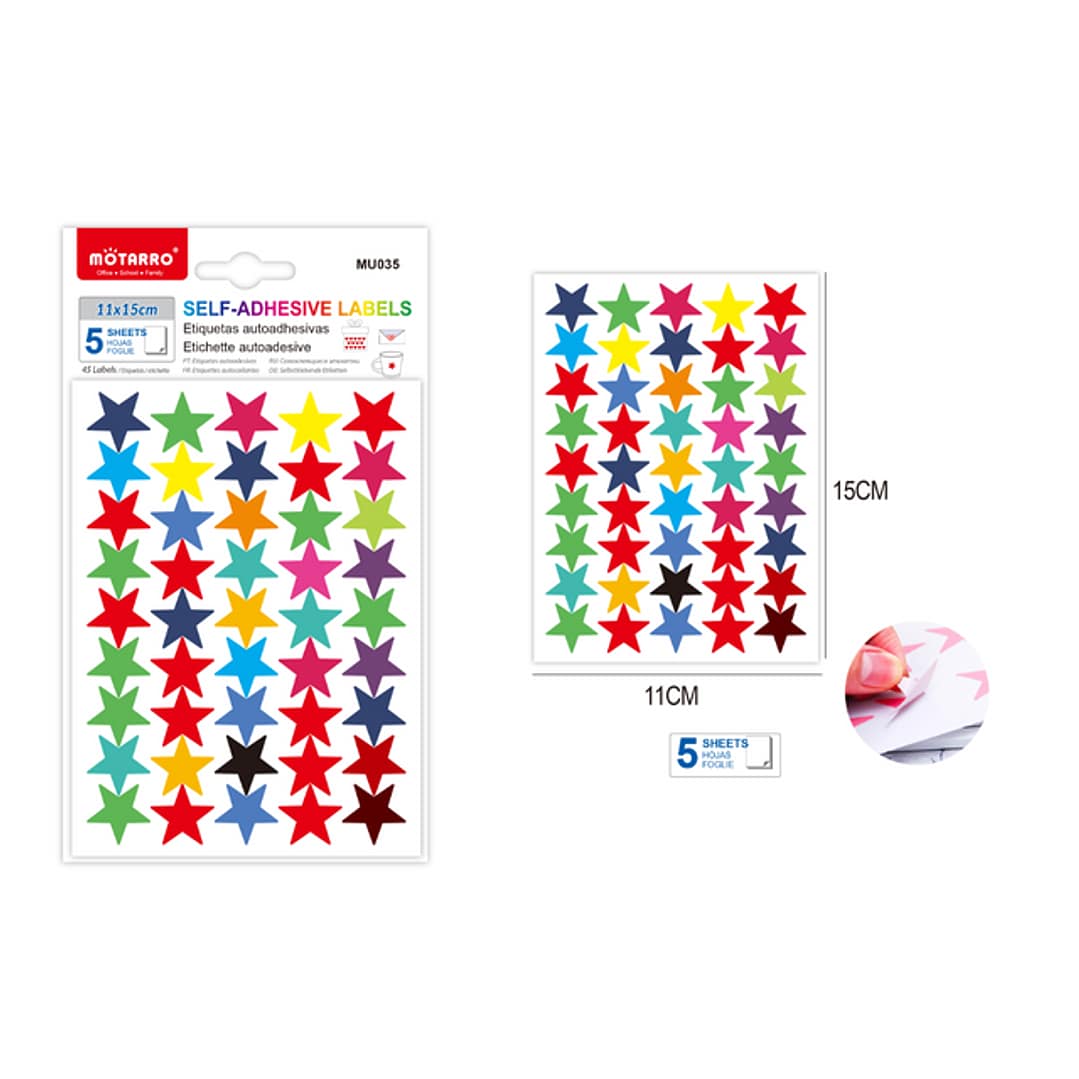 Buy MOTARRO Self-Adhesive Labels MU035 – Removable, Waterproof Sticker ...