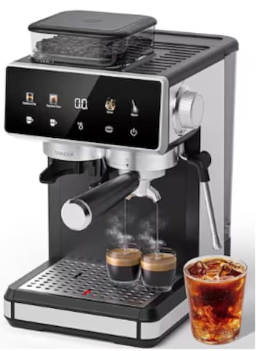 تسوق Professional Espresso Machine with Grinder, Digital Touch Screen ...