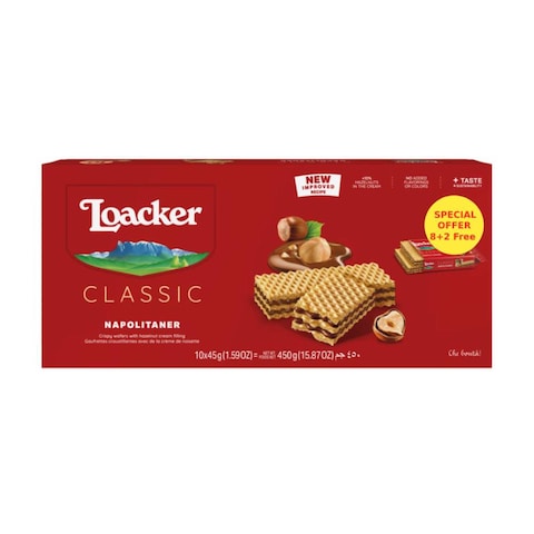 Loacker Classic Napolitaner Wafers, 45g Pack of 10 price in UAE ...