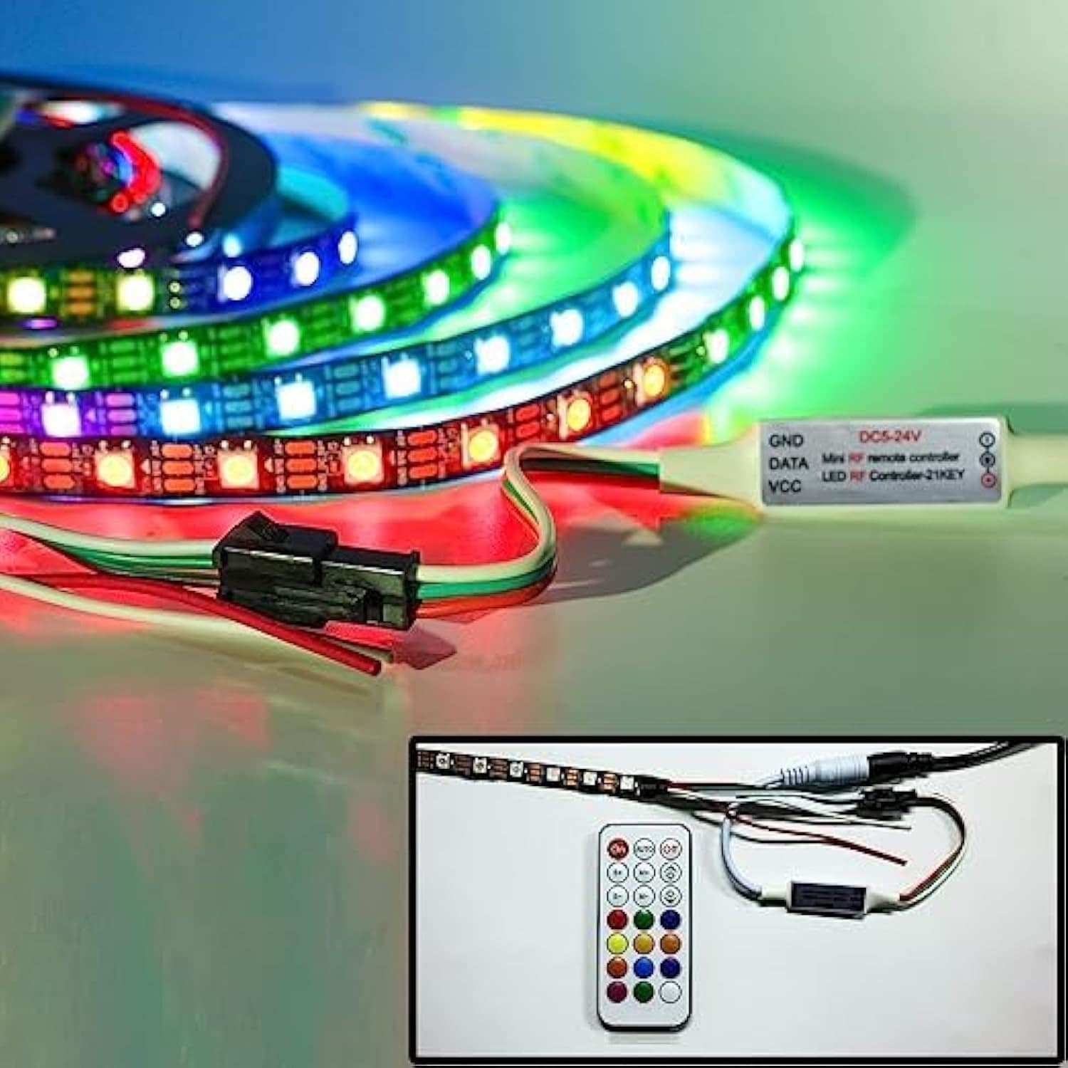 تسوق Fitto 16 Color LED Strip Lights with Remote Control, 5M Flexible ...
