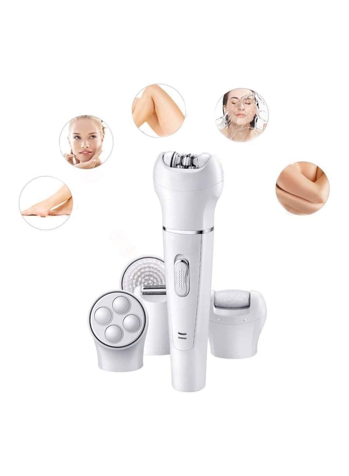 Buy 5-in-1 Electric Hair Remover & Epilator Kit, Rechargeable Wet and ...