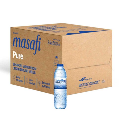 Masafi Pure Drinking Water 500ml Pack of 24 price in UAE | Carrefour ...